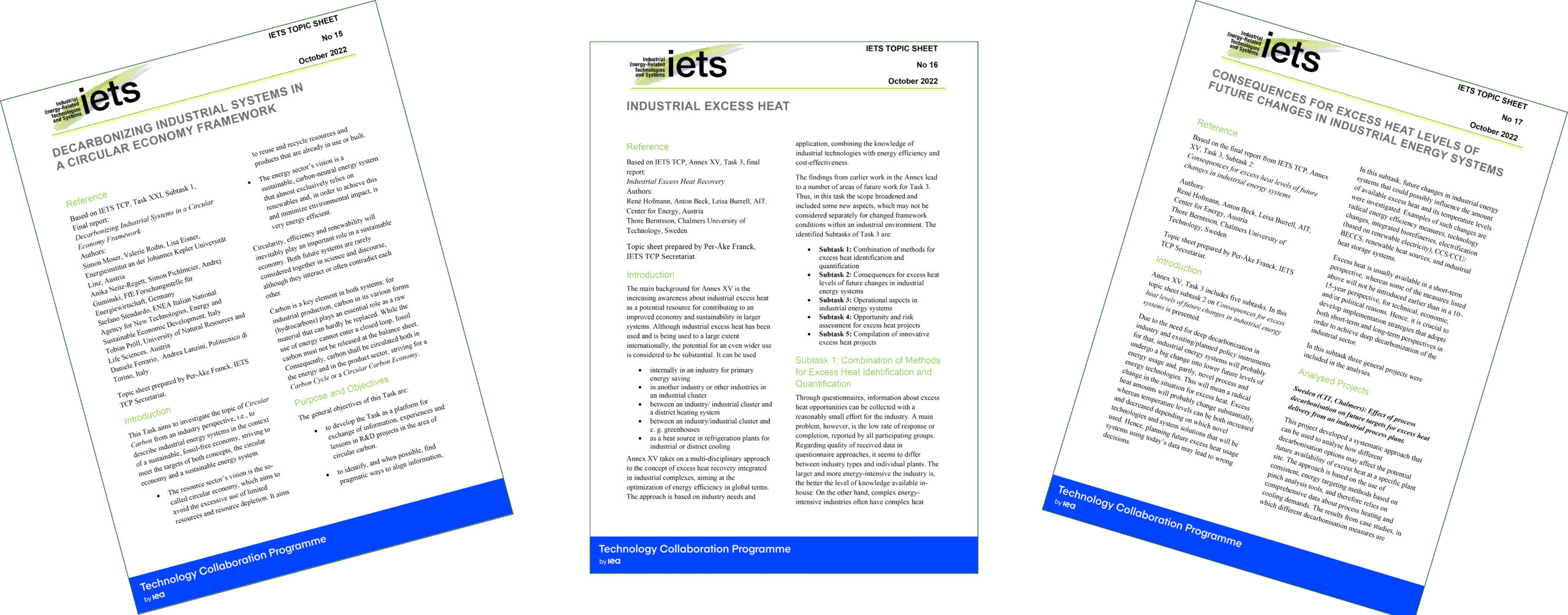 Three new Topic Sheets available | IETS